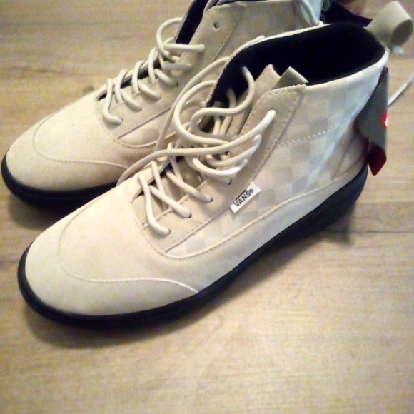 Vans | Shoes | Vans Cream Checkered Boots | Poshmark